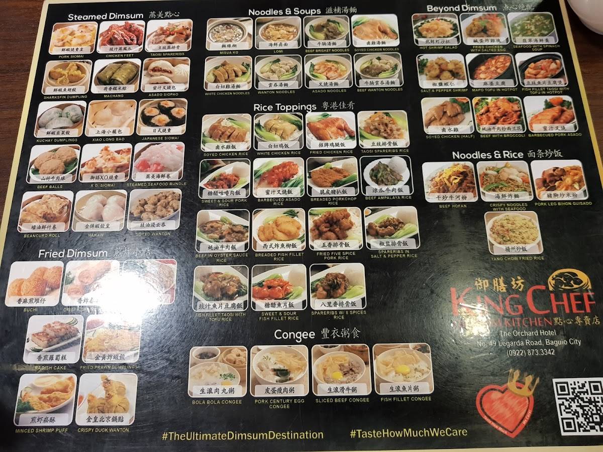 Menu at King Chef Dimsum Kitchen Baguio restaurant, Baguio