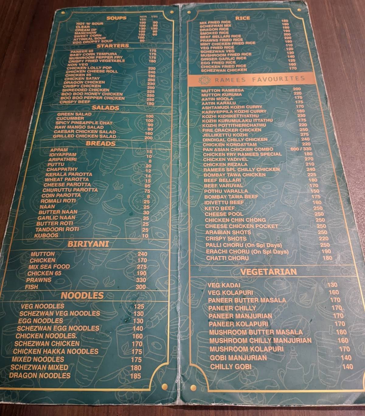 Menu at Ramees Restaurant, Kottiyam, VM8G+84C