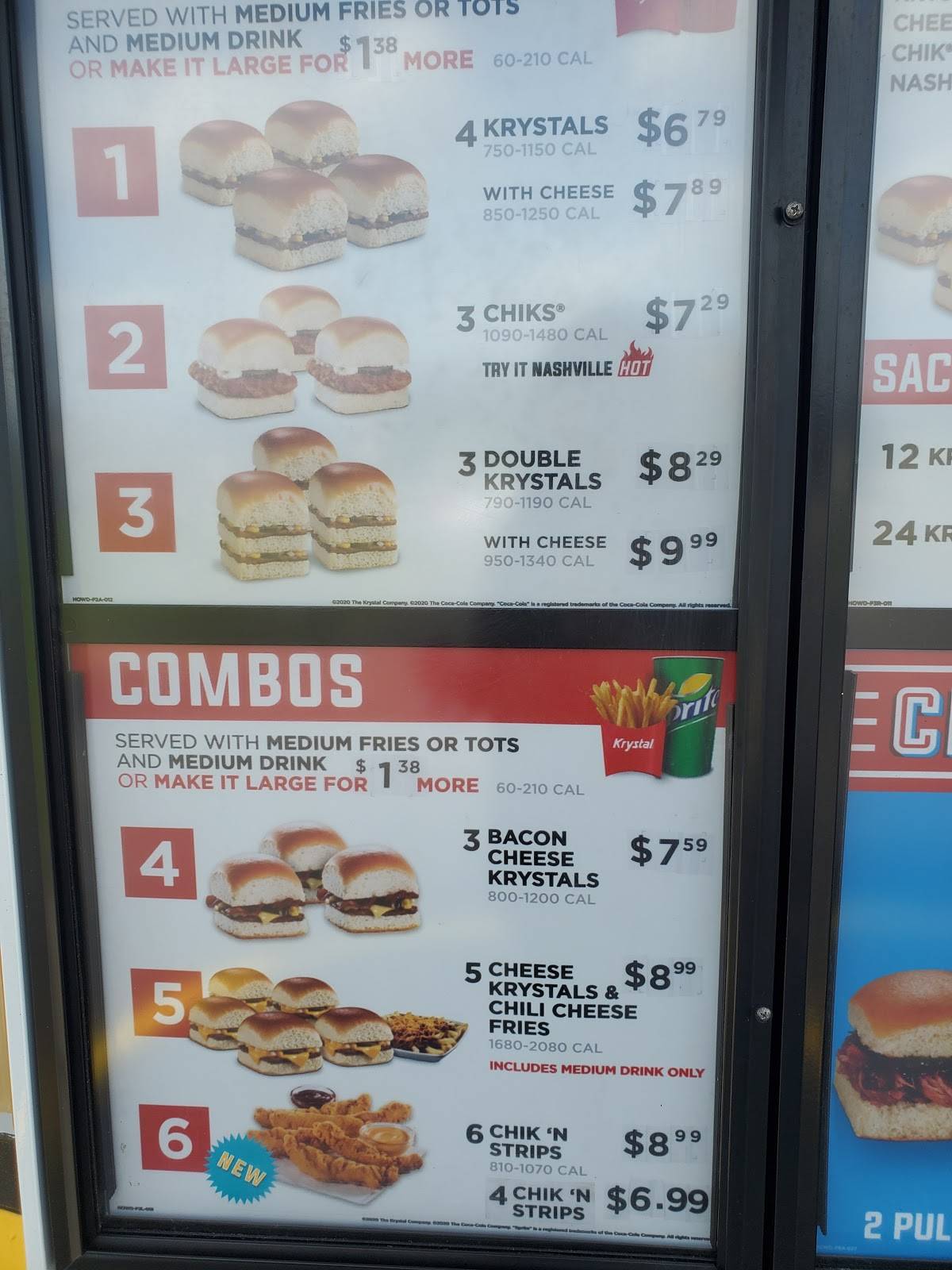 Carta de comida rápida Krystal, Boaz, US-431