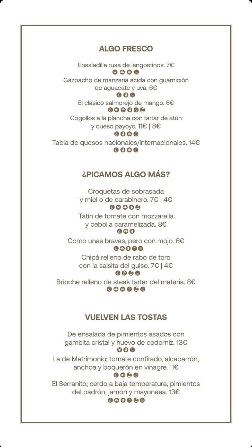 Carta del restaurante La Penca Casa Mediterránea, Torremolinos