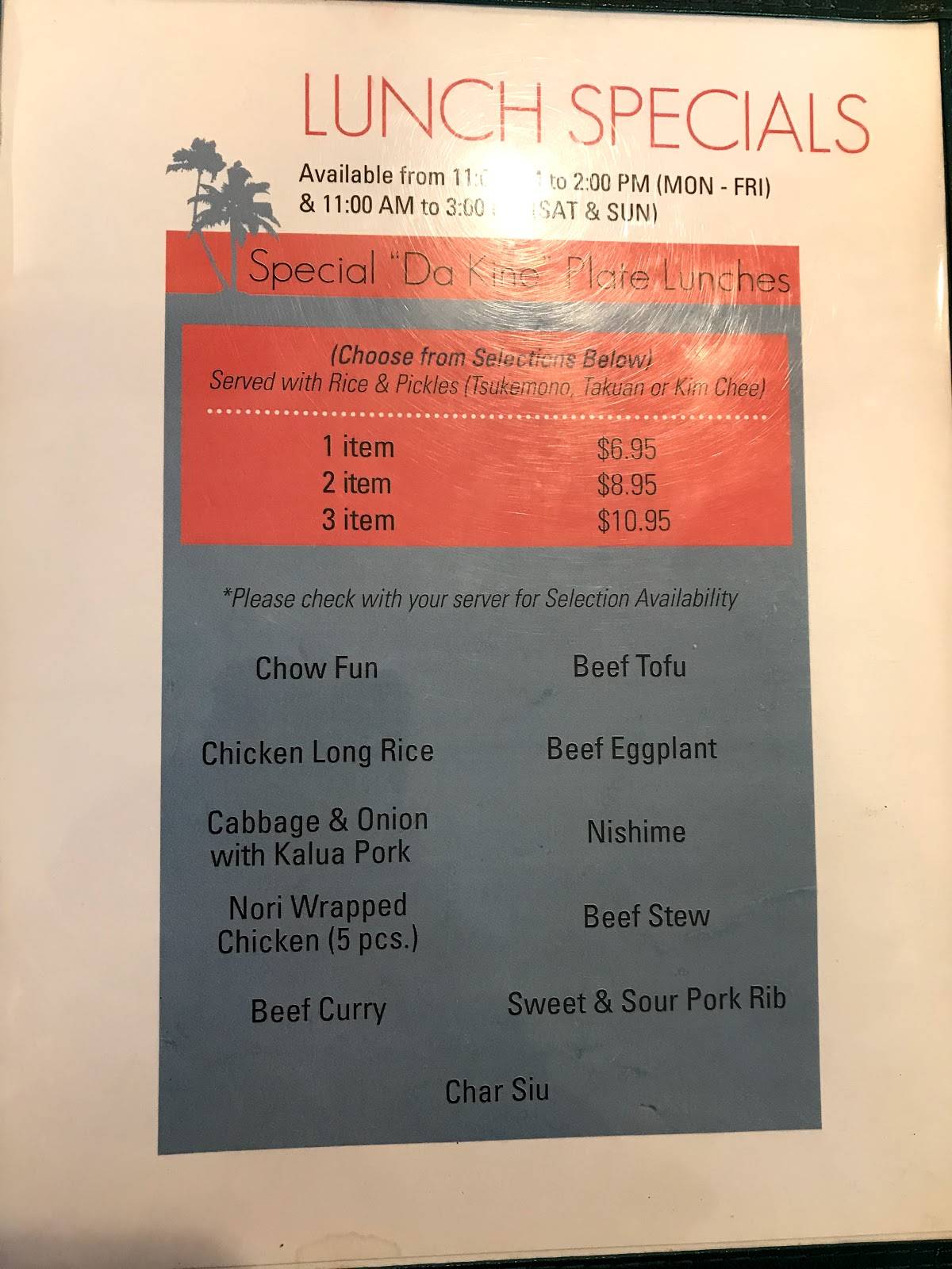 Menu at Ladybug Café restaurant, Gardena, S Western Ave