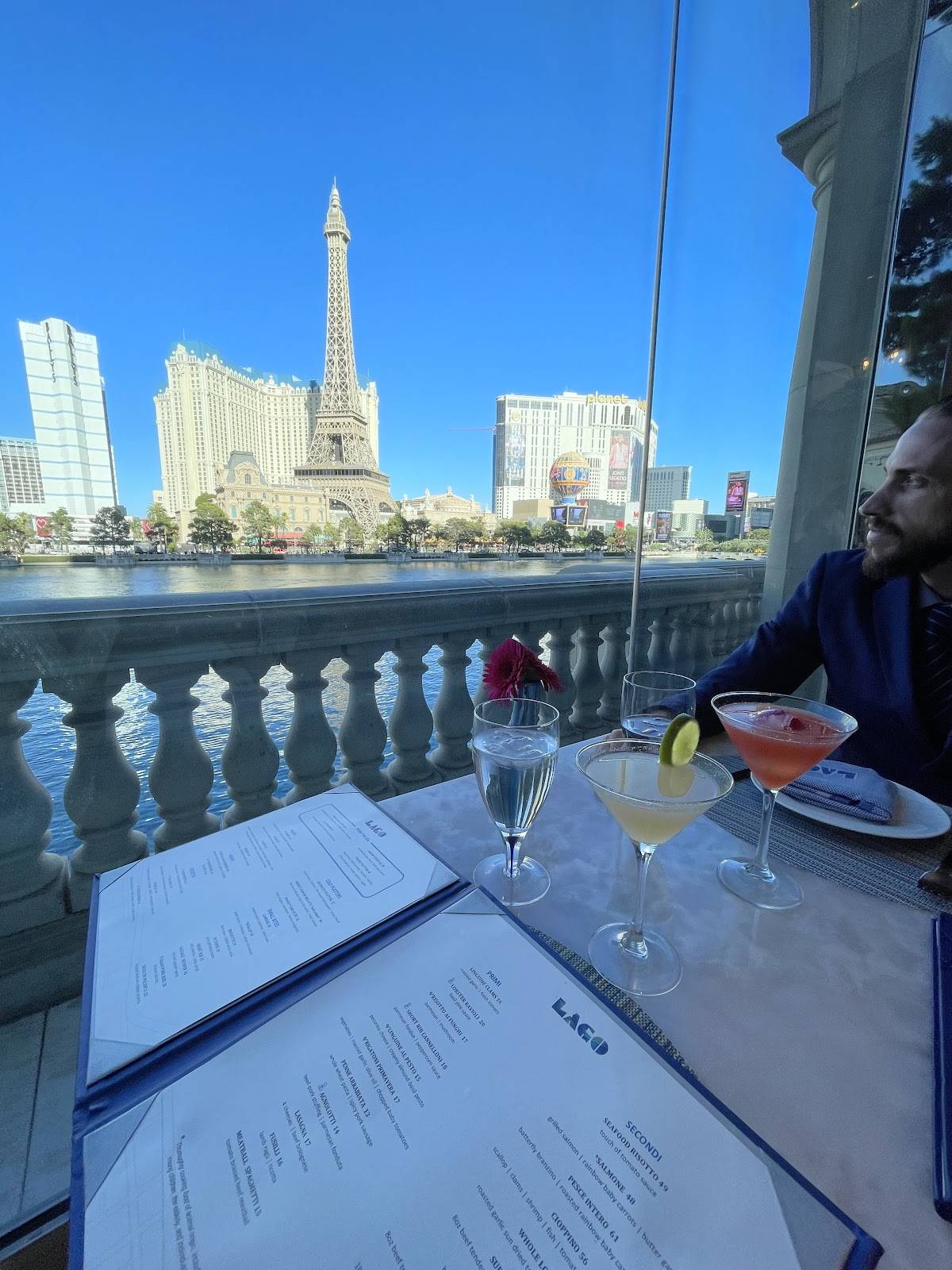 Menu at Lago restaurant, Las Vegas, 3600 S Las Vegas Blvd