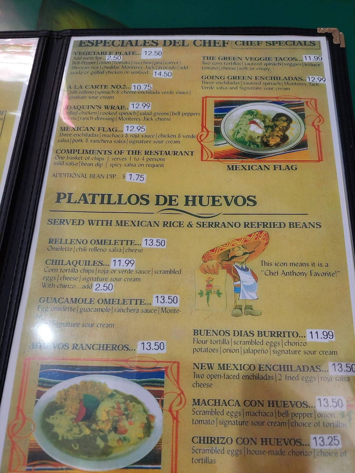 Menu at Casa Serrano Los Arteaga pub & bar, Lake Havasu City