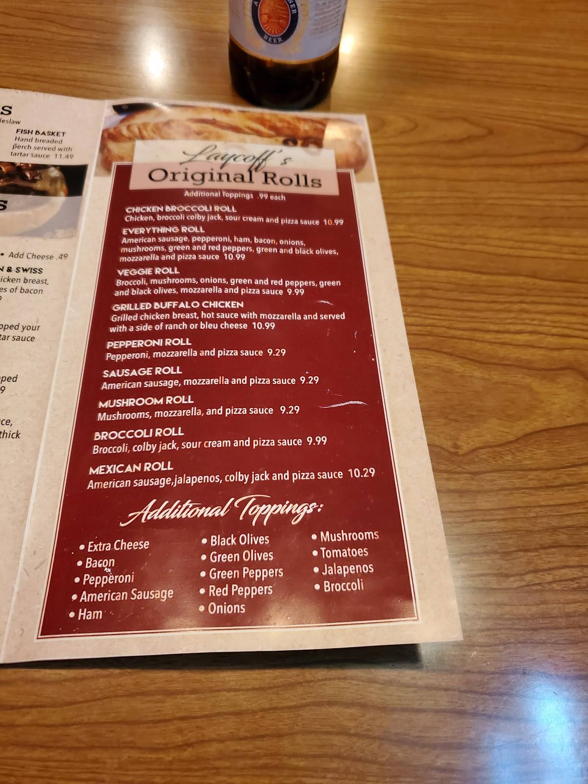 Menu at Laycoff's Tavern pub & bar, Fort Wayne