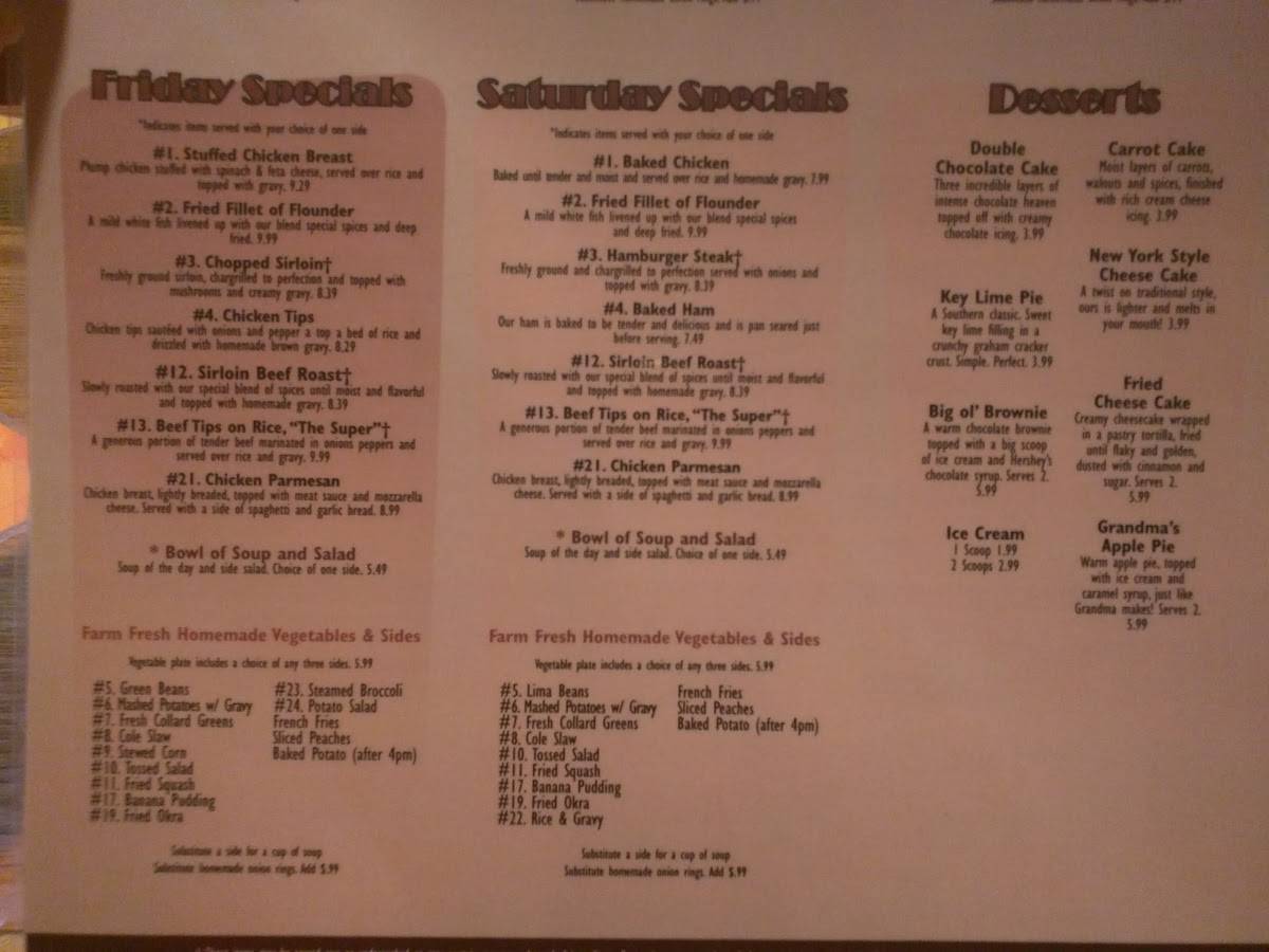 Menu at 200 North Family Restaurant, Locust
