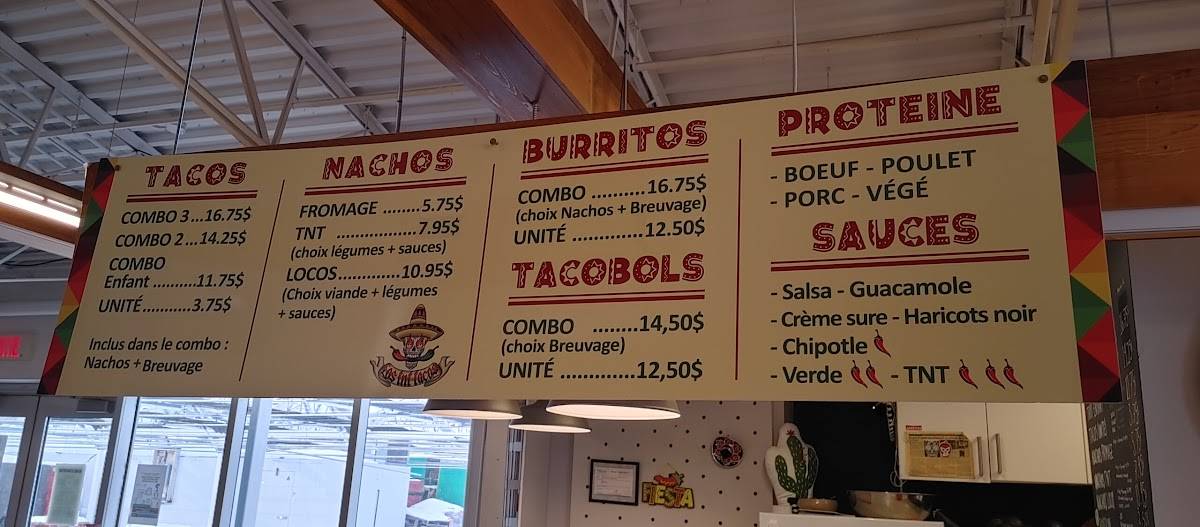 Menu au Restaurant Los Tnt Tacos Longueuil, Montréal