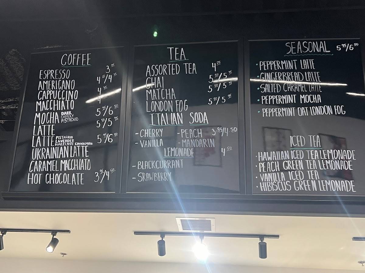 Menu at Malina Ukrainian Bakery and Eatery, Edmonton