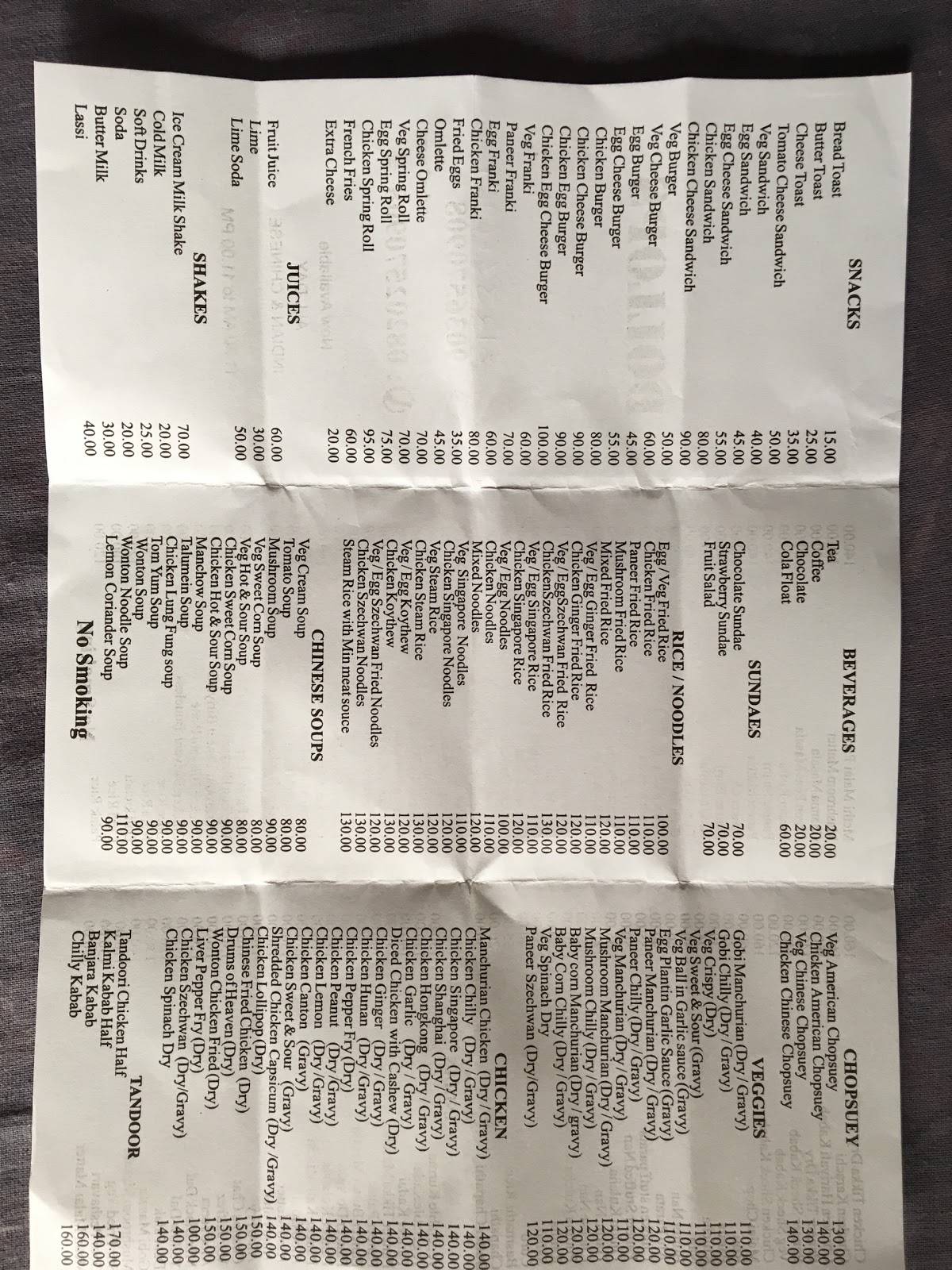 Menu at Dollops, Manipal