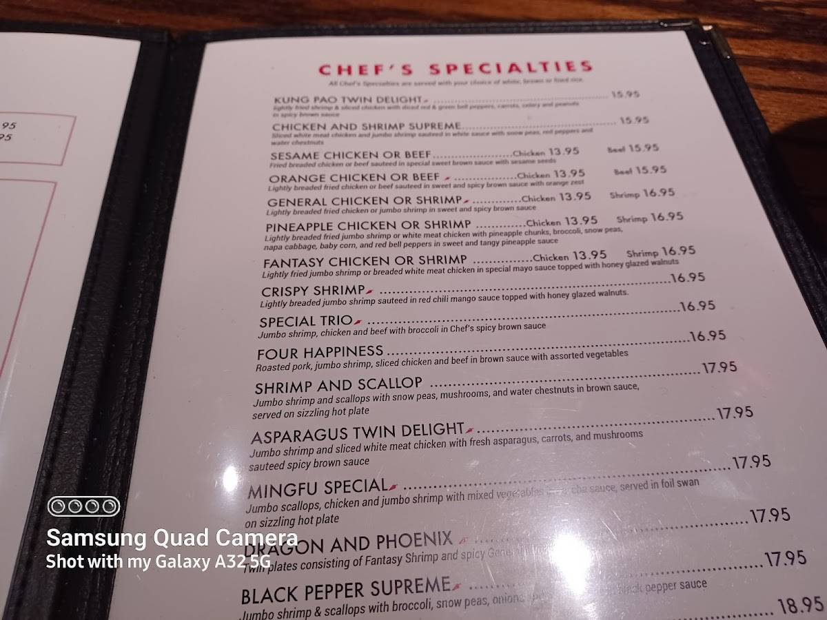 Menu at MingFu Chinese & Sushi - Matthews restaurant, Matthews, 115 W ...