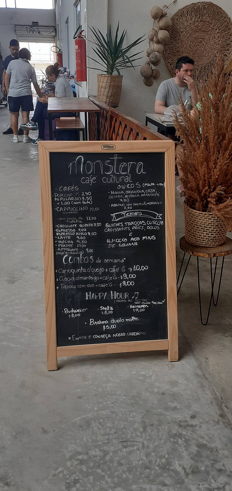 Menu at Monstera Café Cultural, Fortaleza