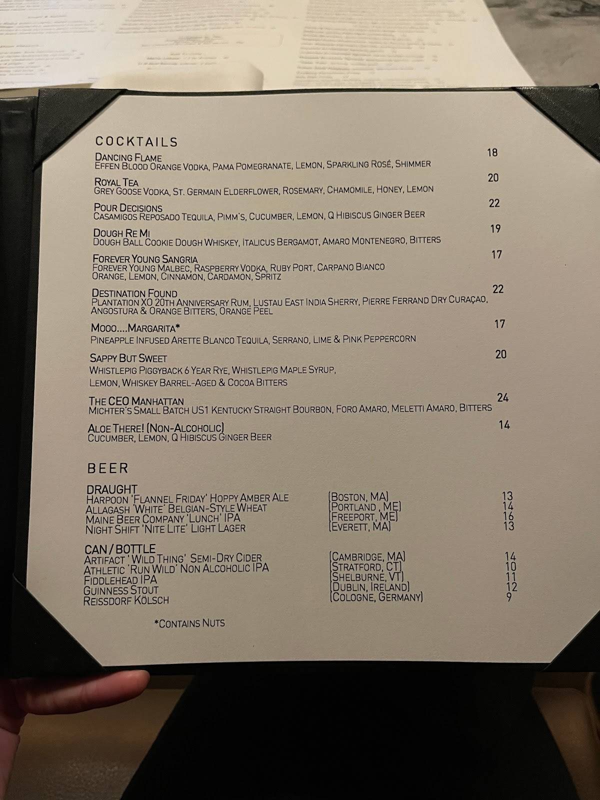 Menu at Mooo.... Seaport pub & bar, Boston