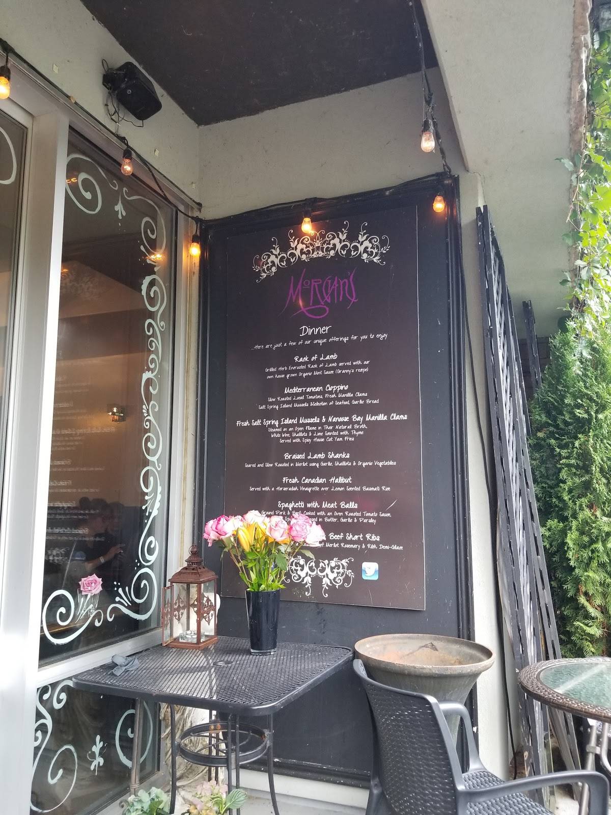 Menu at Morgan's Bistro steakhouse, Harrison Hot Springs