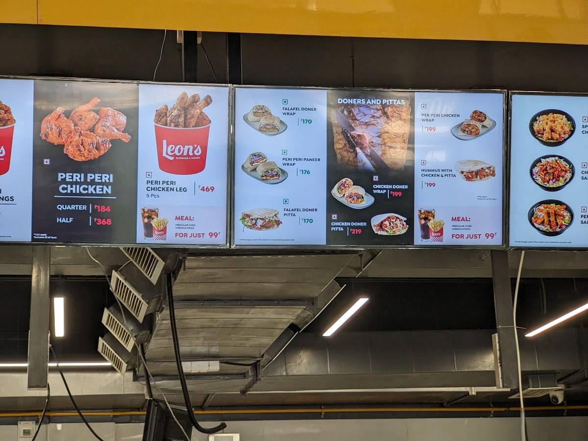 Menu at Leon's Burgers & Wings - Kalidasa Road, Mysuru