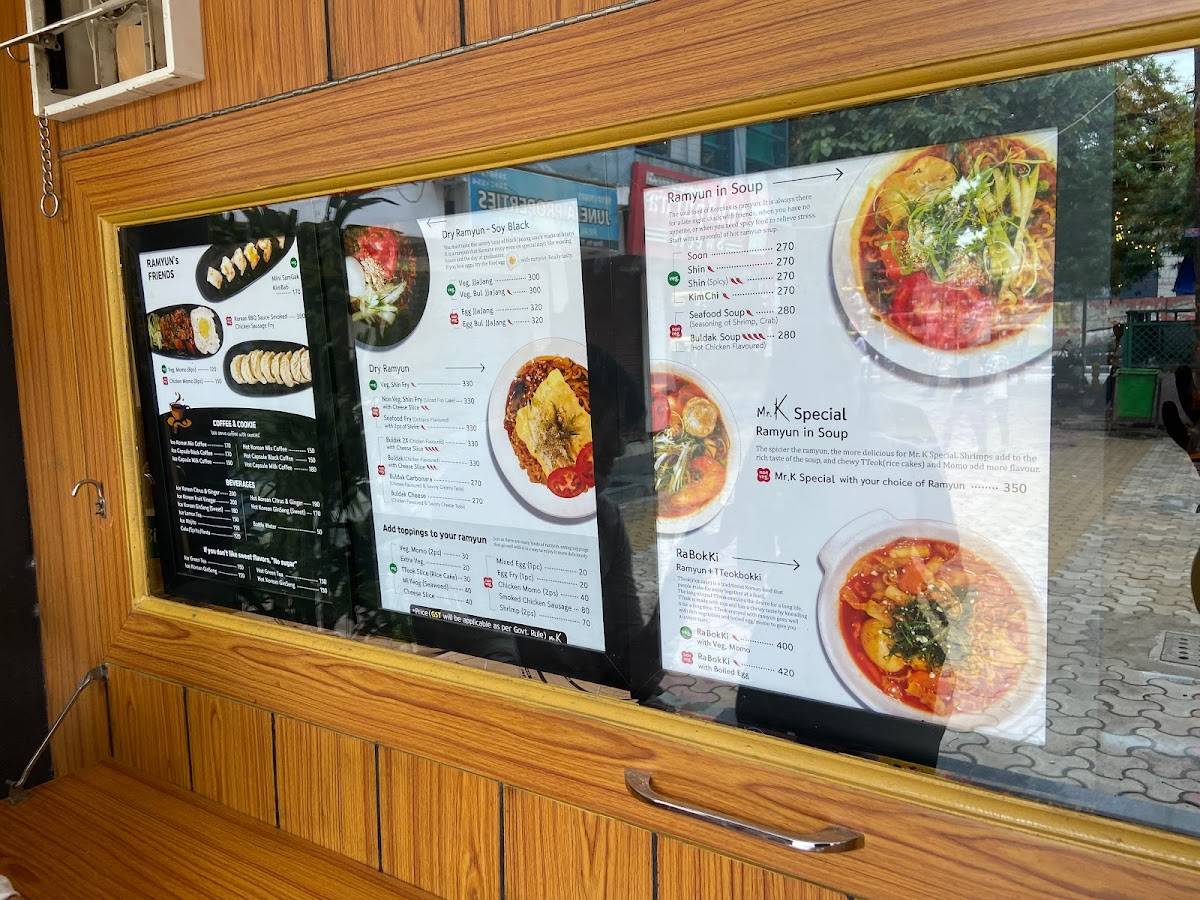 Menu at MR. K RAMYUN CAFE, New Delhi, Shop.5