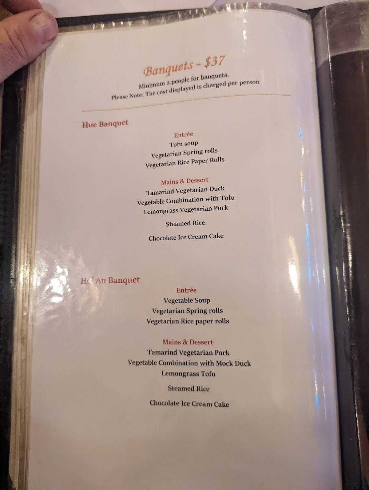 Menu at Nha Trang Restaurant, Frankston