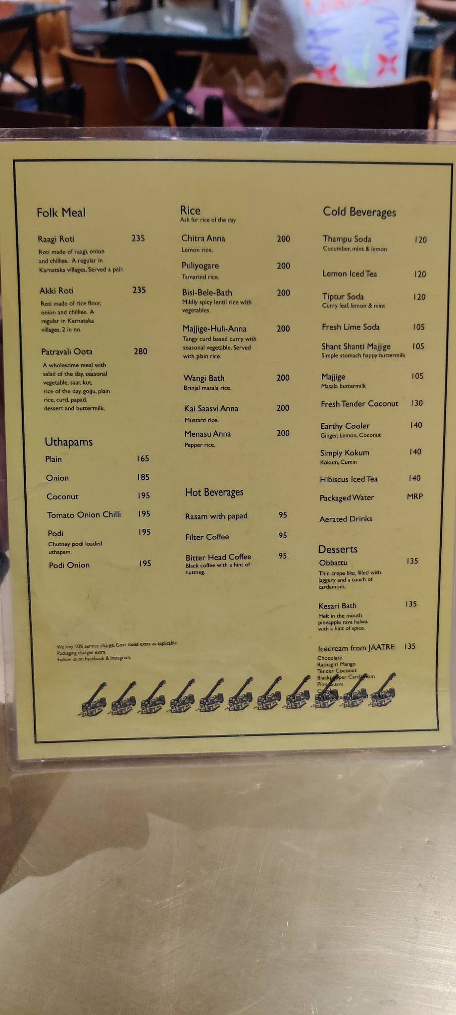Menu at Carnatic Cafe, Noida