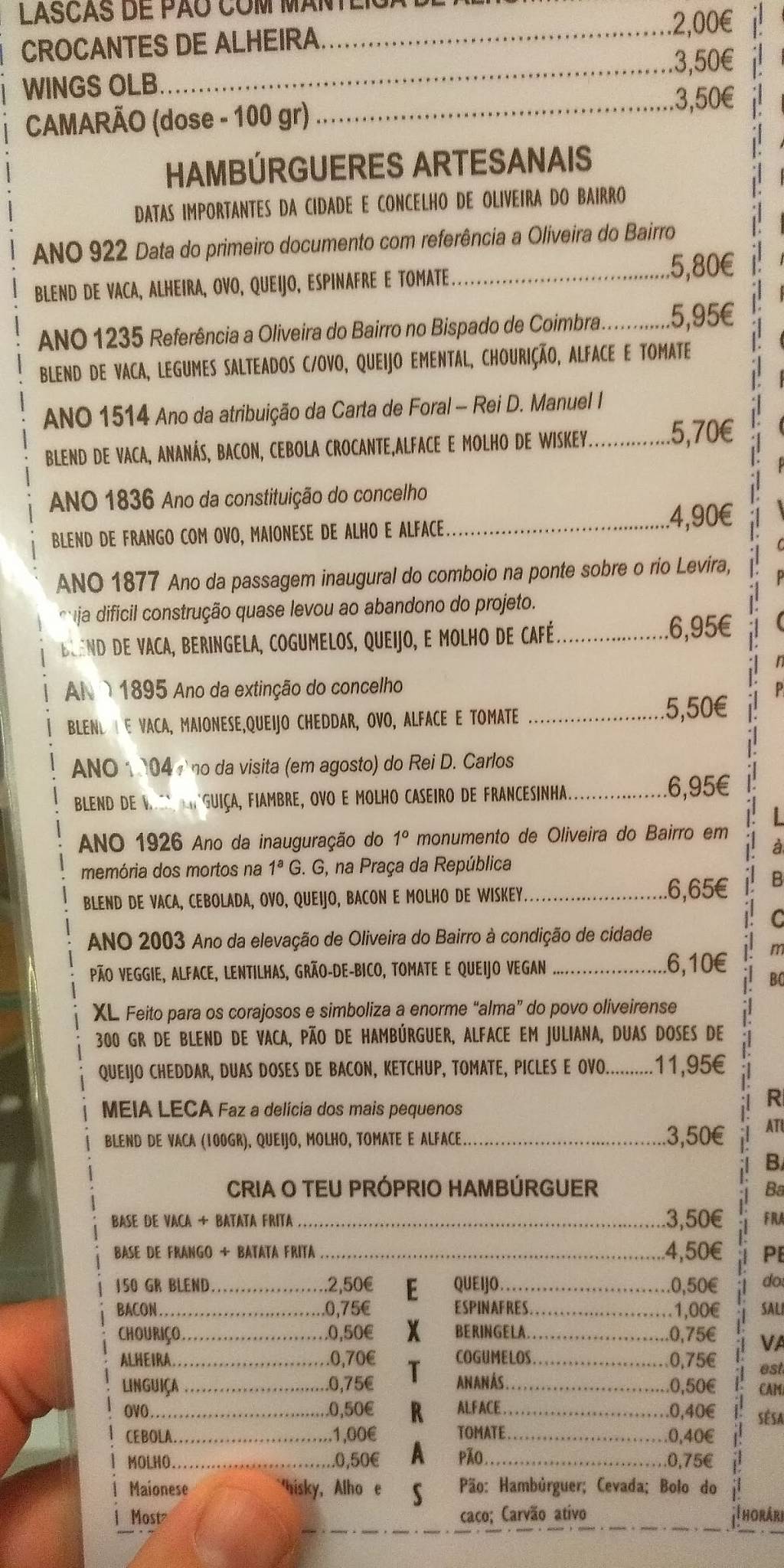 Menu em OLB - Sinta-se Em Casa restaurante, Oliveira do Bairro