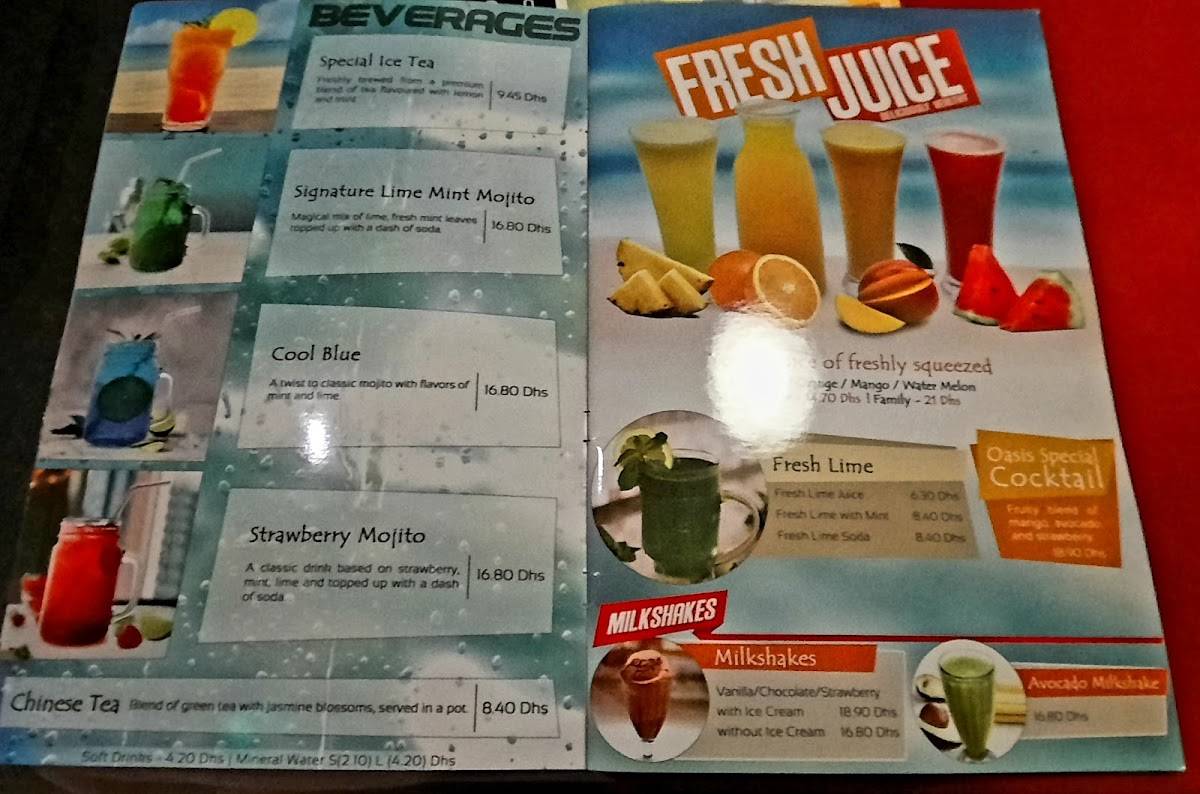 Menu at Oasis Chinese Restaurant, Abu Dhabi, Pin 72653