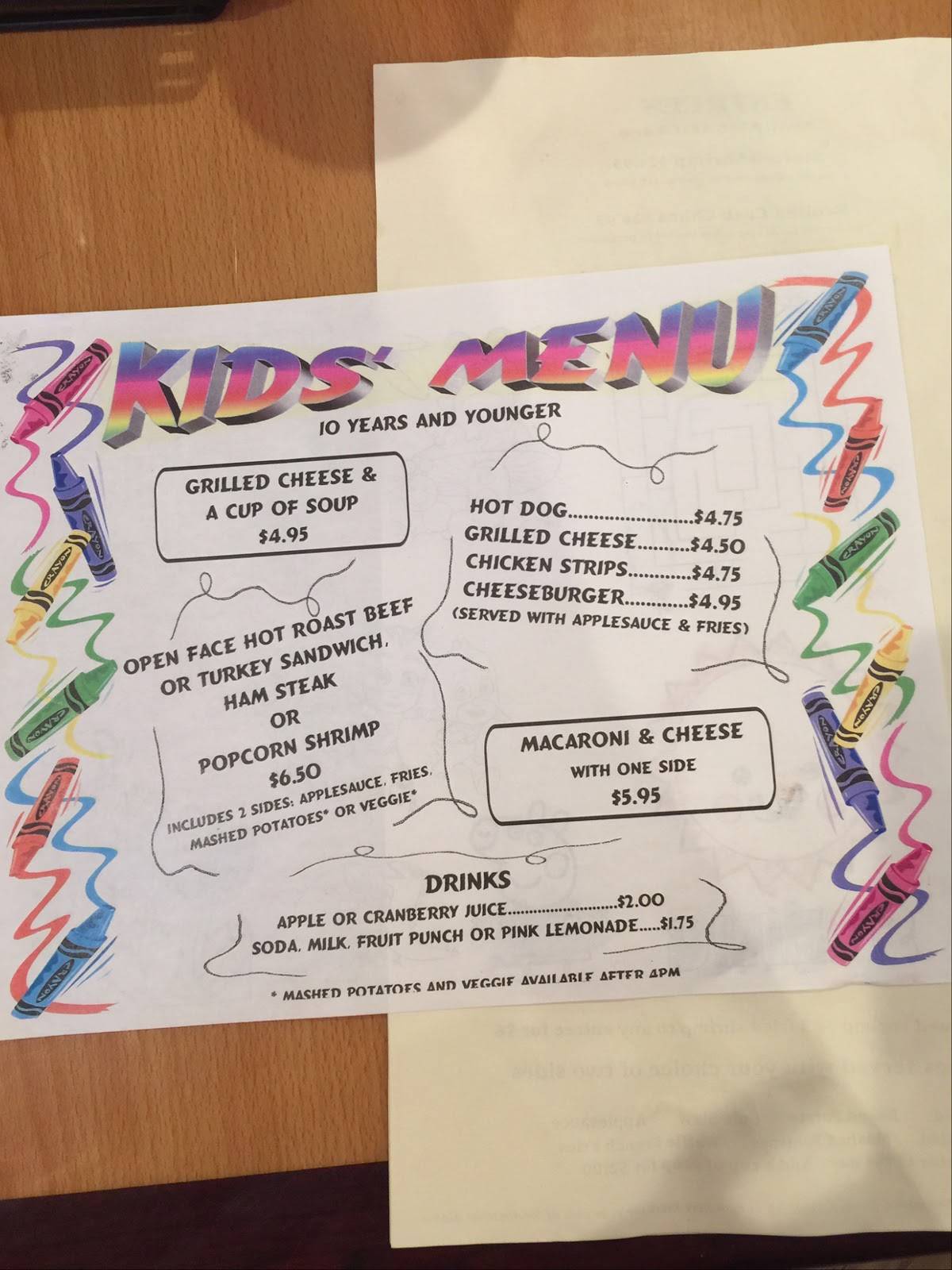 Menu at Ott House pub & bar, Emmitsburg