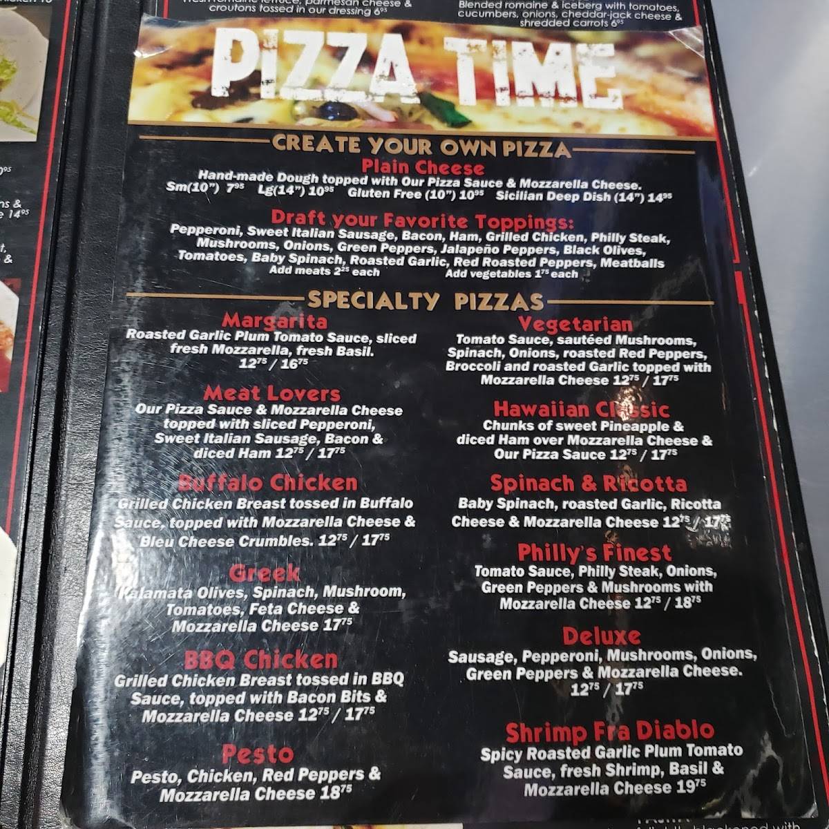 Menu at Overtime Pizzeria & Sports Pub, Cape Coral