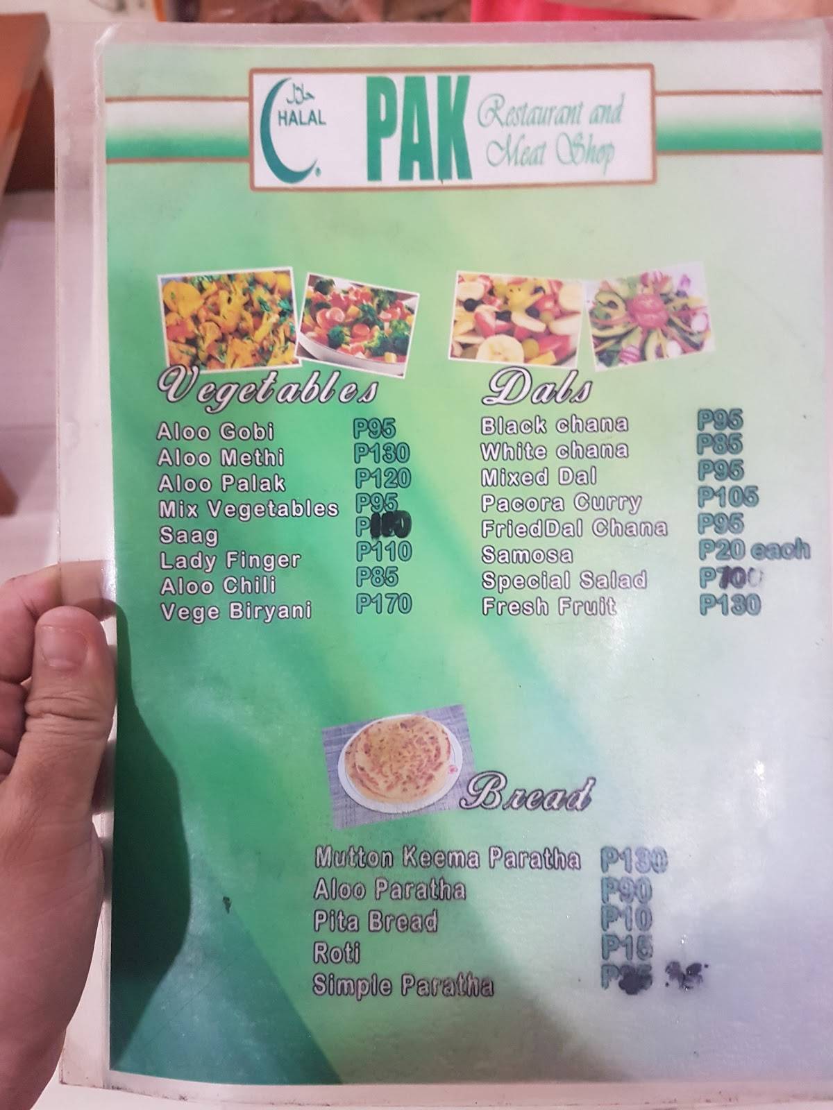 Menu at Pak Restaurant (Halal) And MMSM Shawarma Center, Parañaque ...