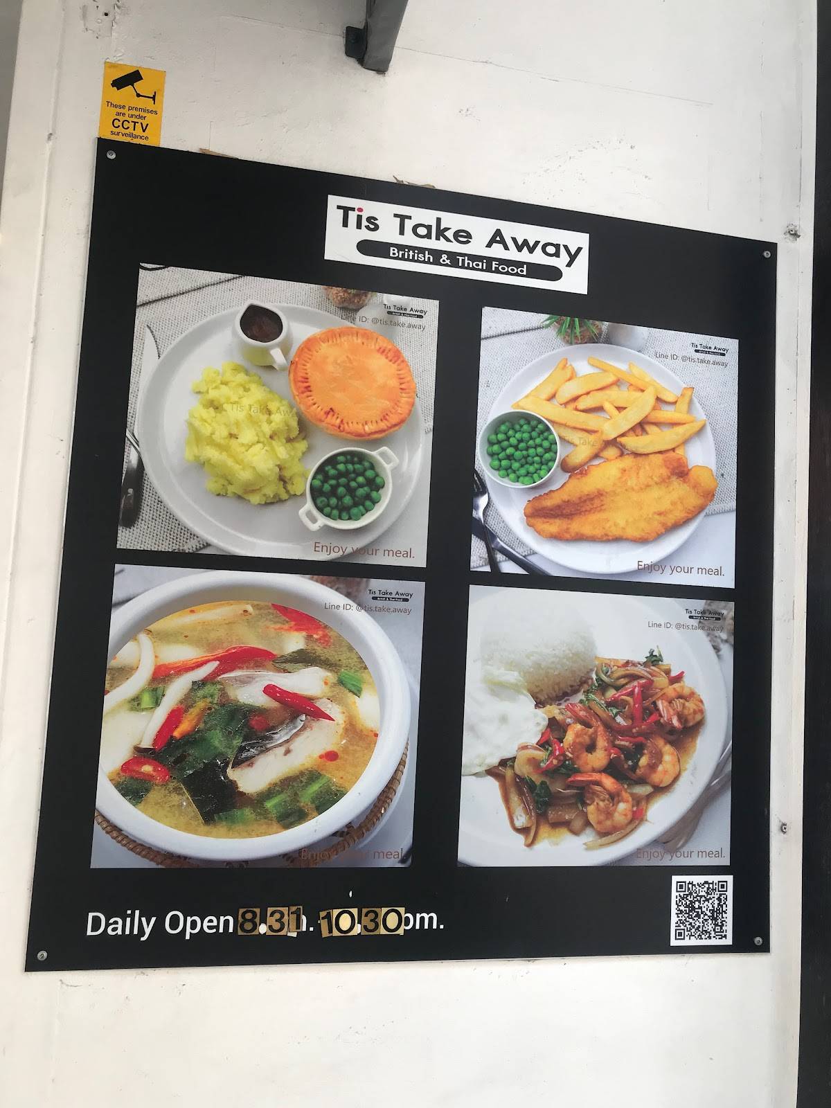 Carta del restaurante Tis Take Away, Pattaya