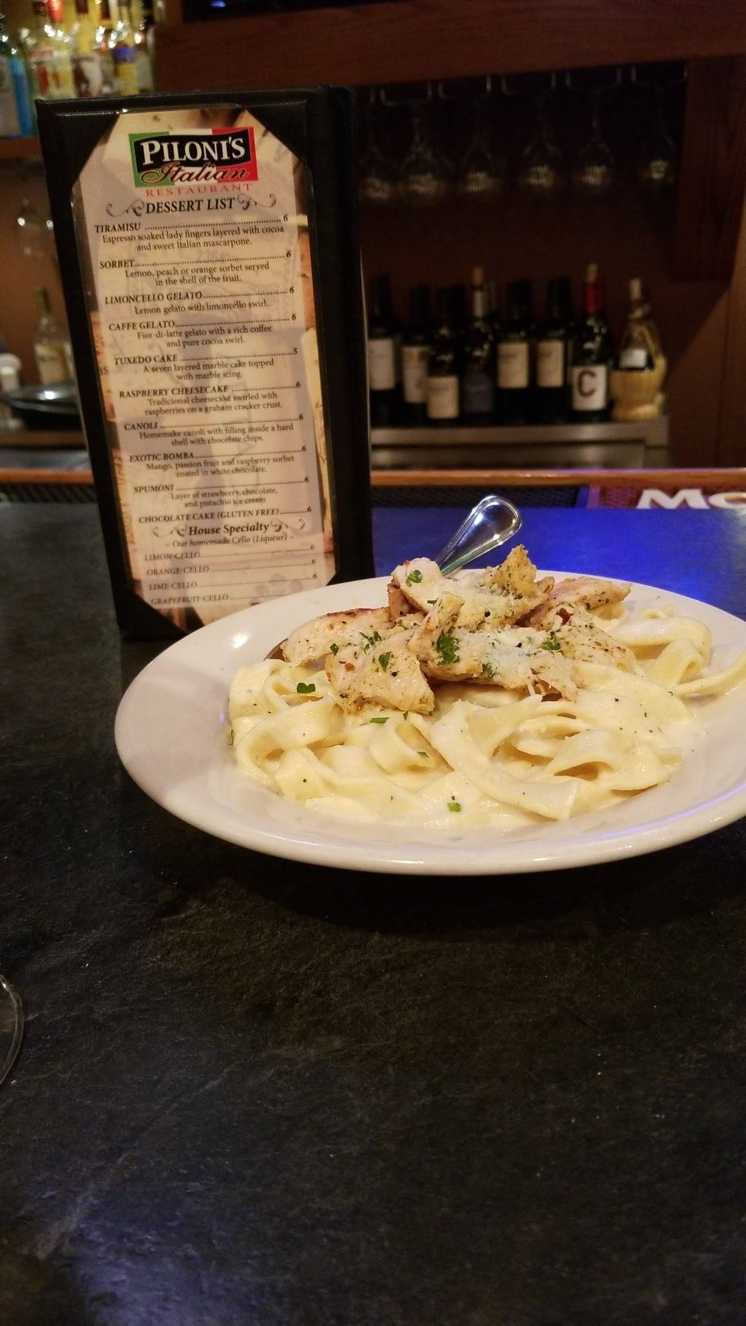 Menu at Piloni's Italian Restaurant, Terre Haute, Lafayette Ave