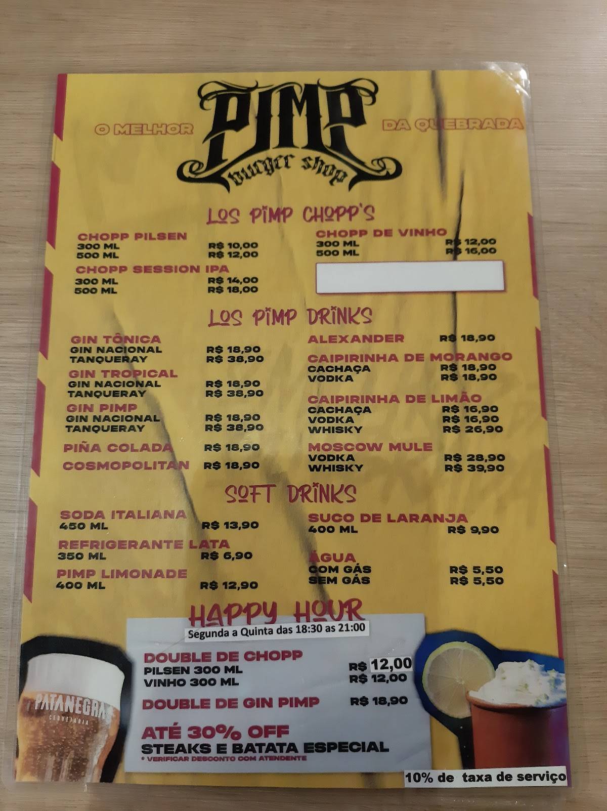 Menu em Pimp Burger Água Verde restaurante, Curitiba