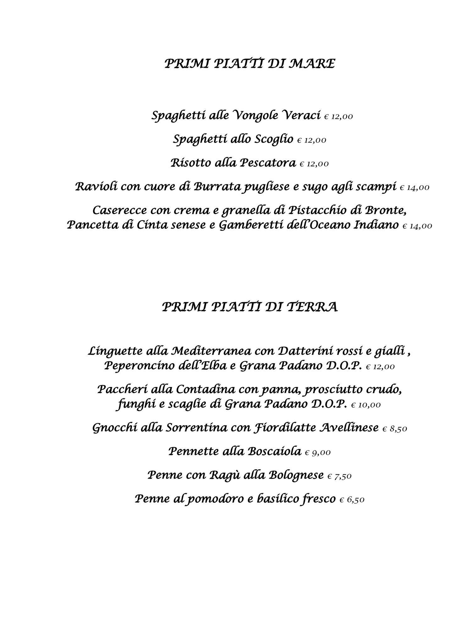 Menu da Il Veliero El Vive ristorante, Pistoia