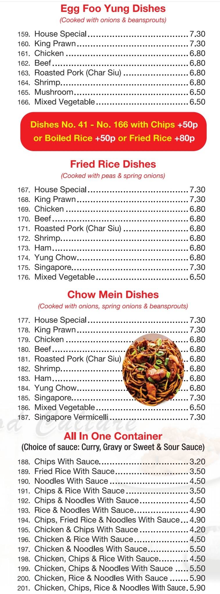 Menu at Pleasing Chinese Takeaway restaurant, Newcastle upon Tyne