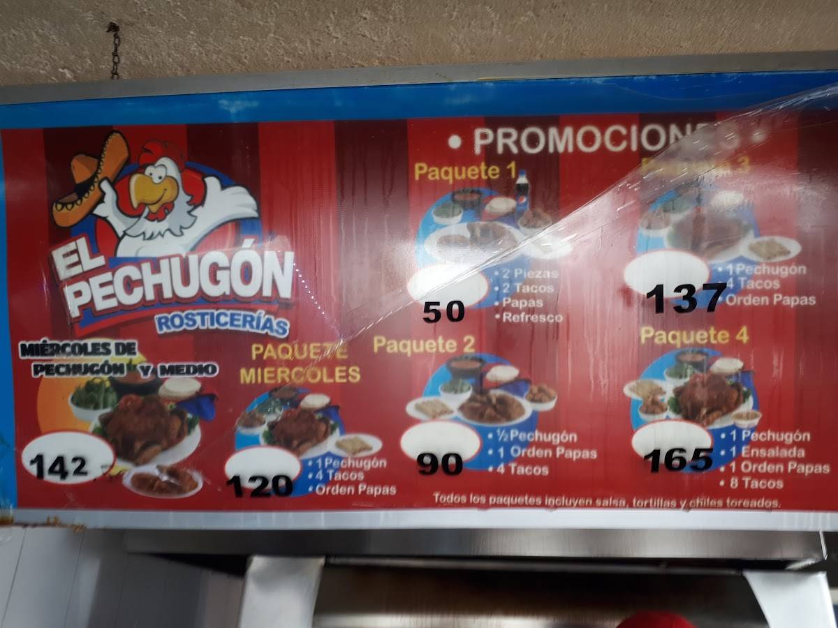 Carta del restaurante Pollo Pechugon, San Agustín