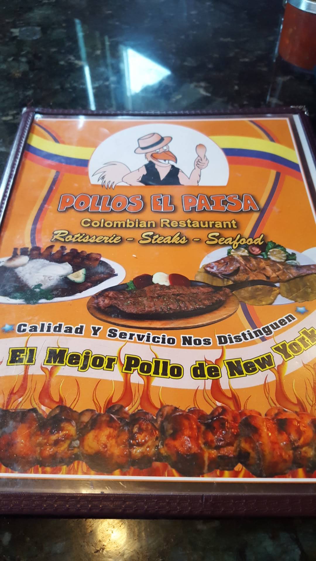 Menu at Pollos El Paisa restaurant, Westbury