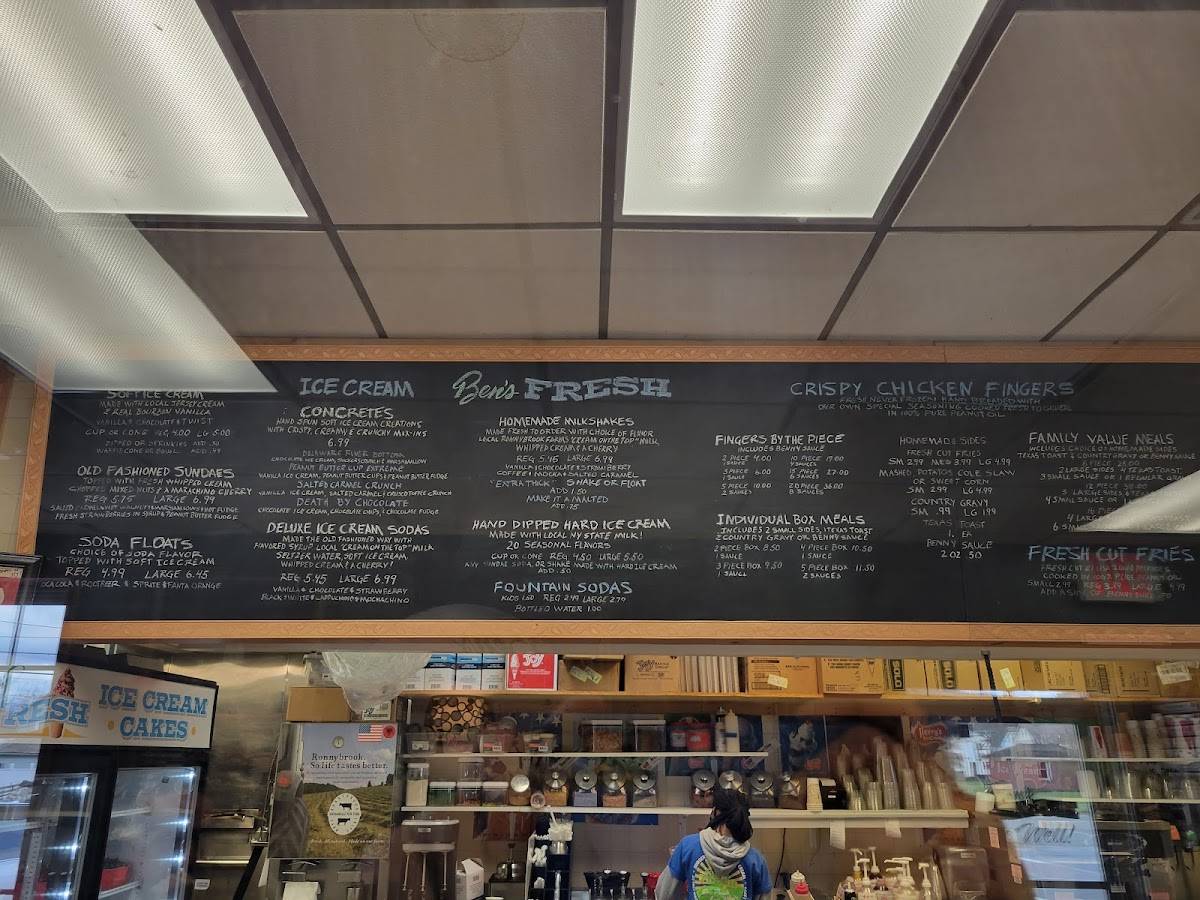 Menu at Ben's Fresh fast food, Port Jervis