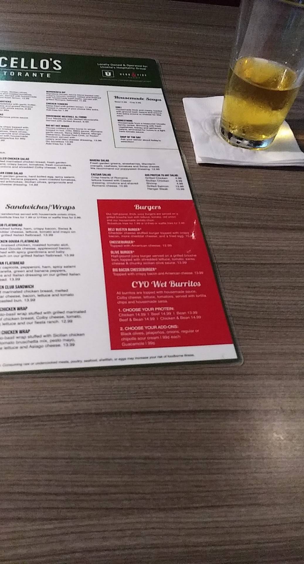 Menu at Beltline Bar, Grand Rapids