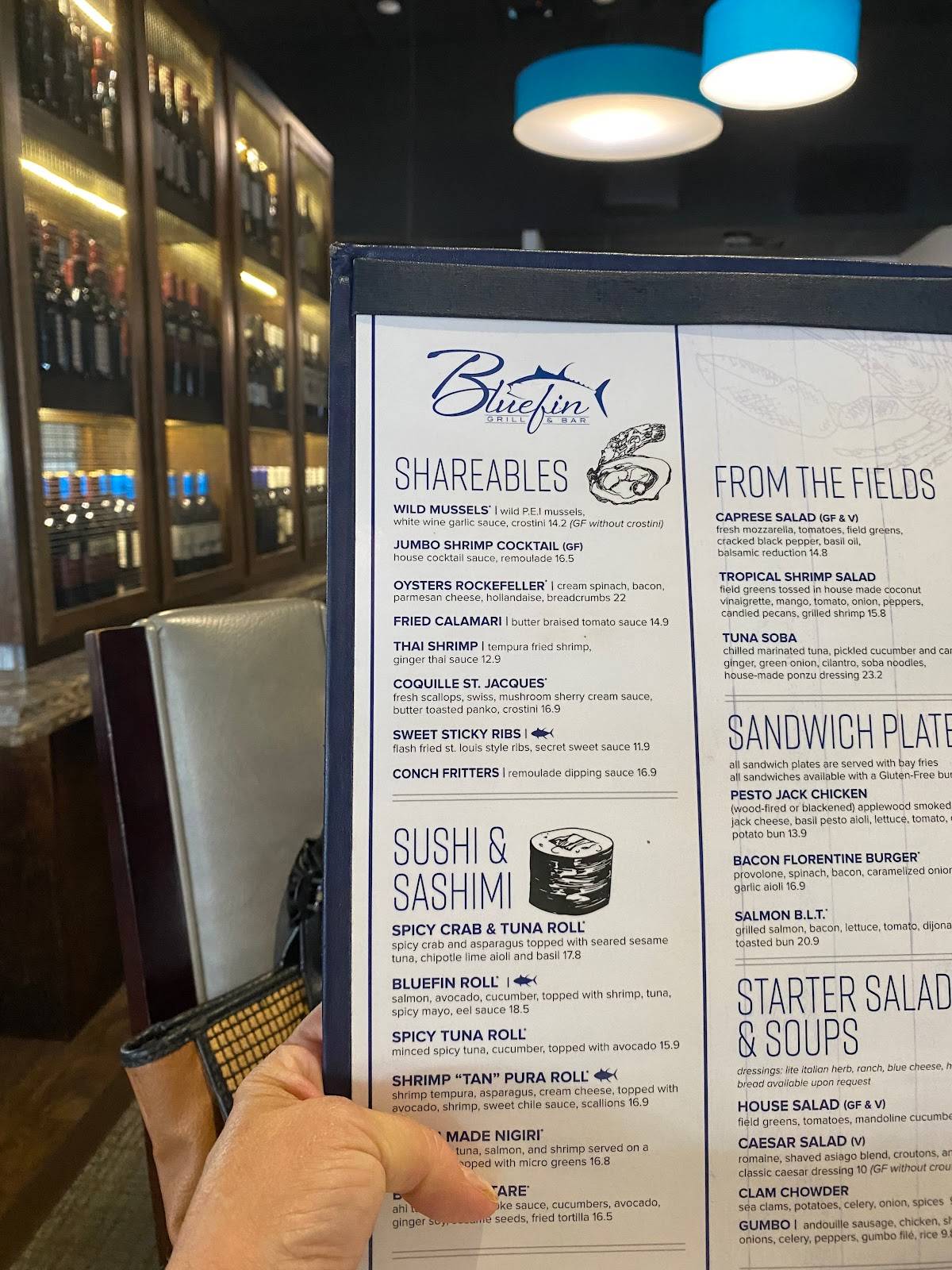 Menu at Bluefin Grill & Bar, The Villages