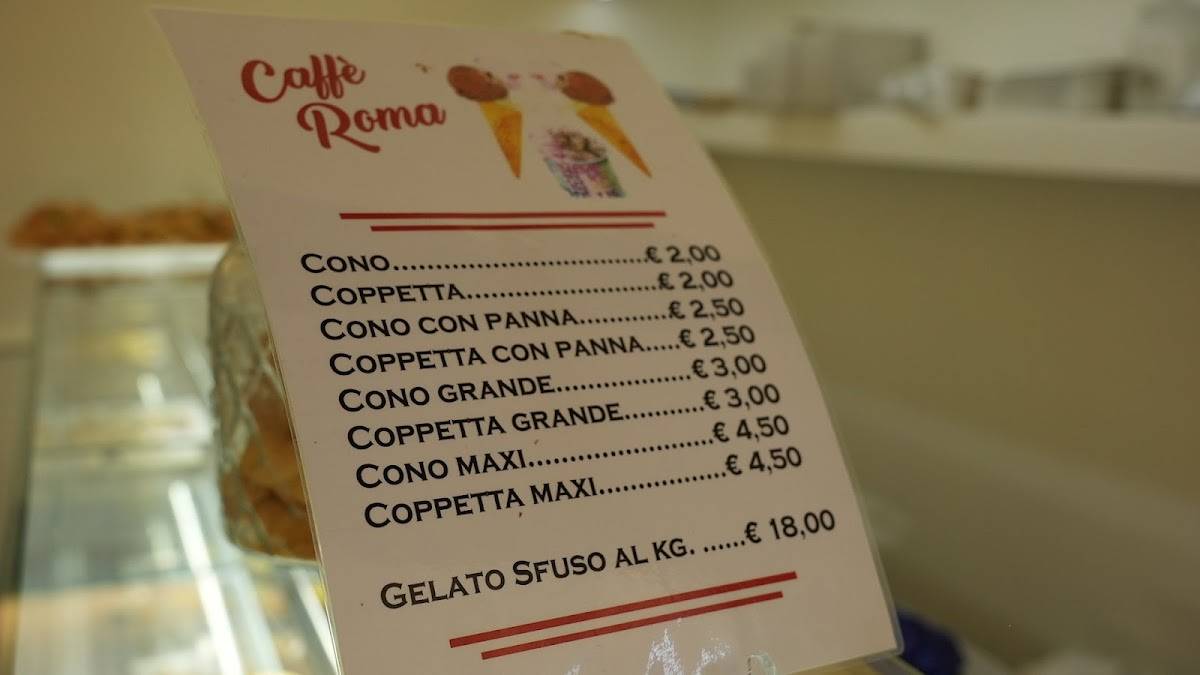 Menu da Caffé Roma ristorante, Monopoli