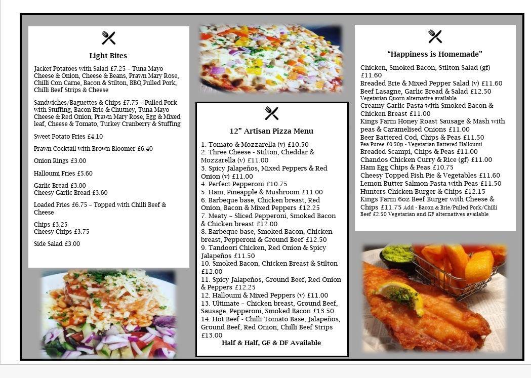Menu at Chandos Arms pub & bar, Aylesbury
