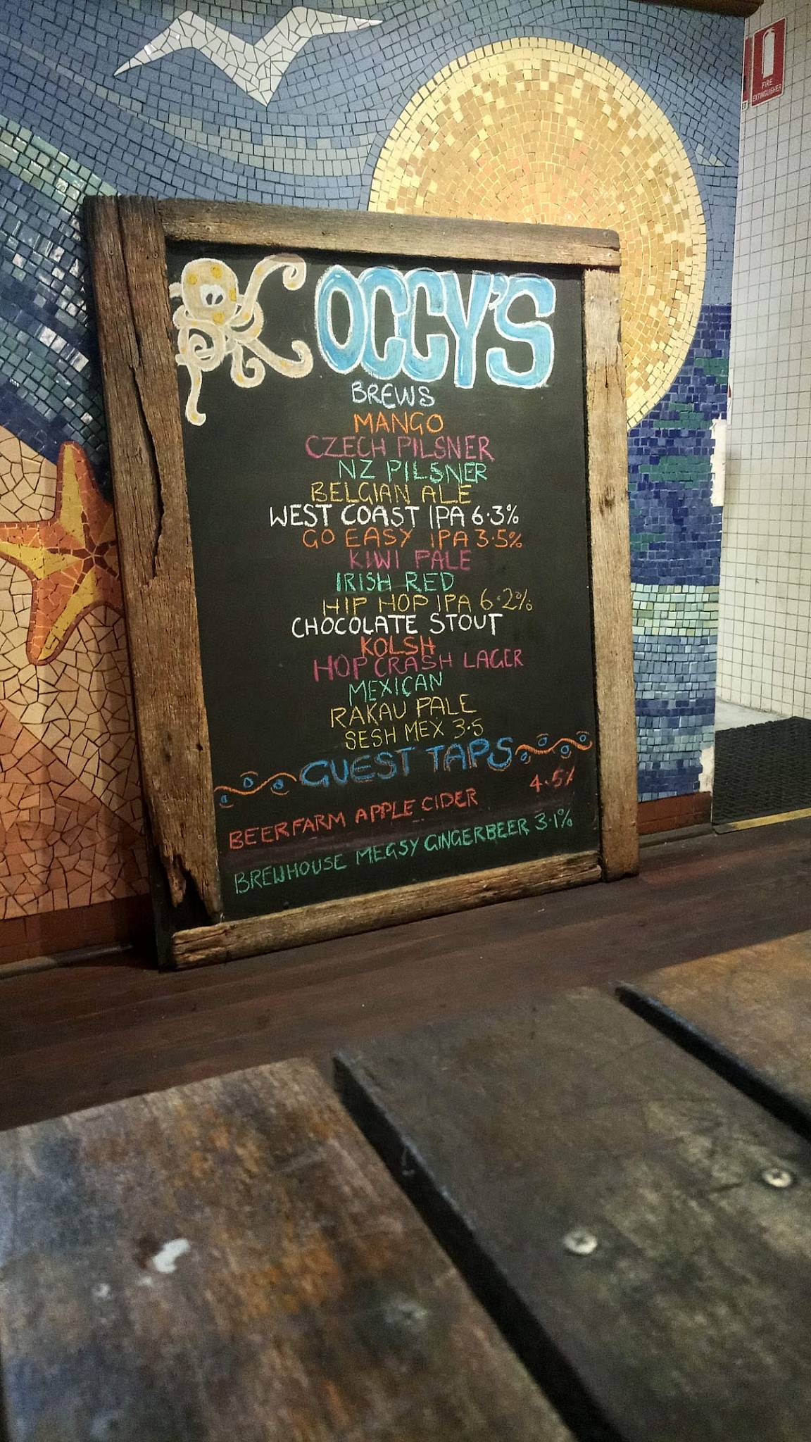 Menu at Occy's restaurant, Dunsborough, 12/34 Dunn Bay Rd