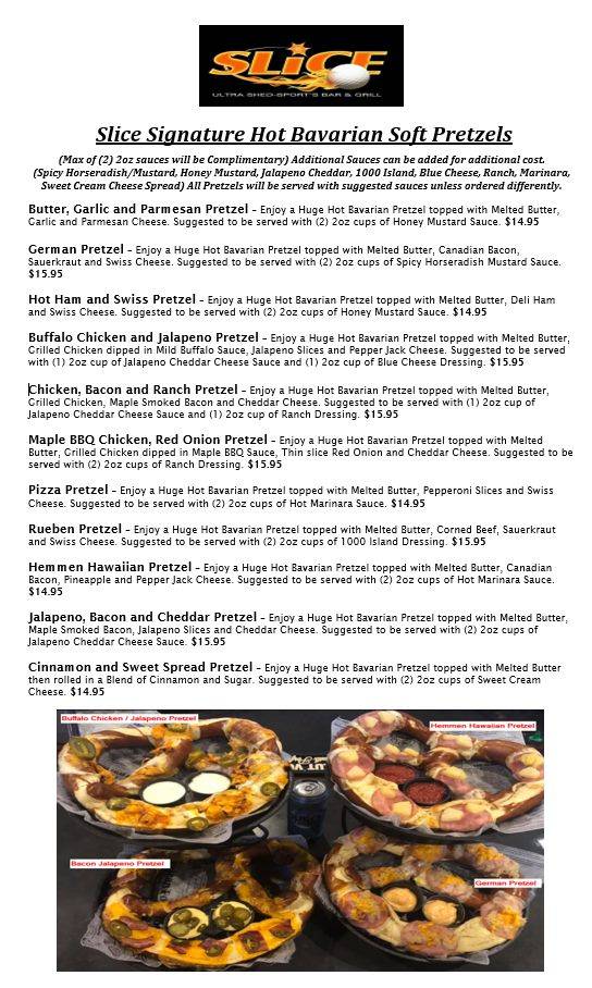 Menu at Slice pub & bar, Dike