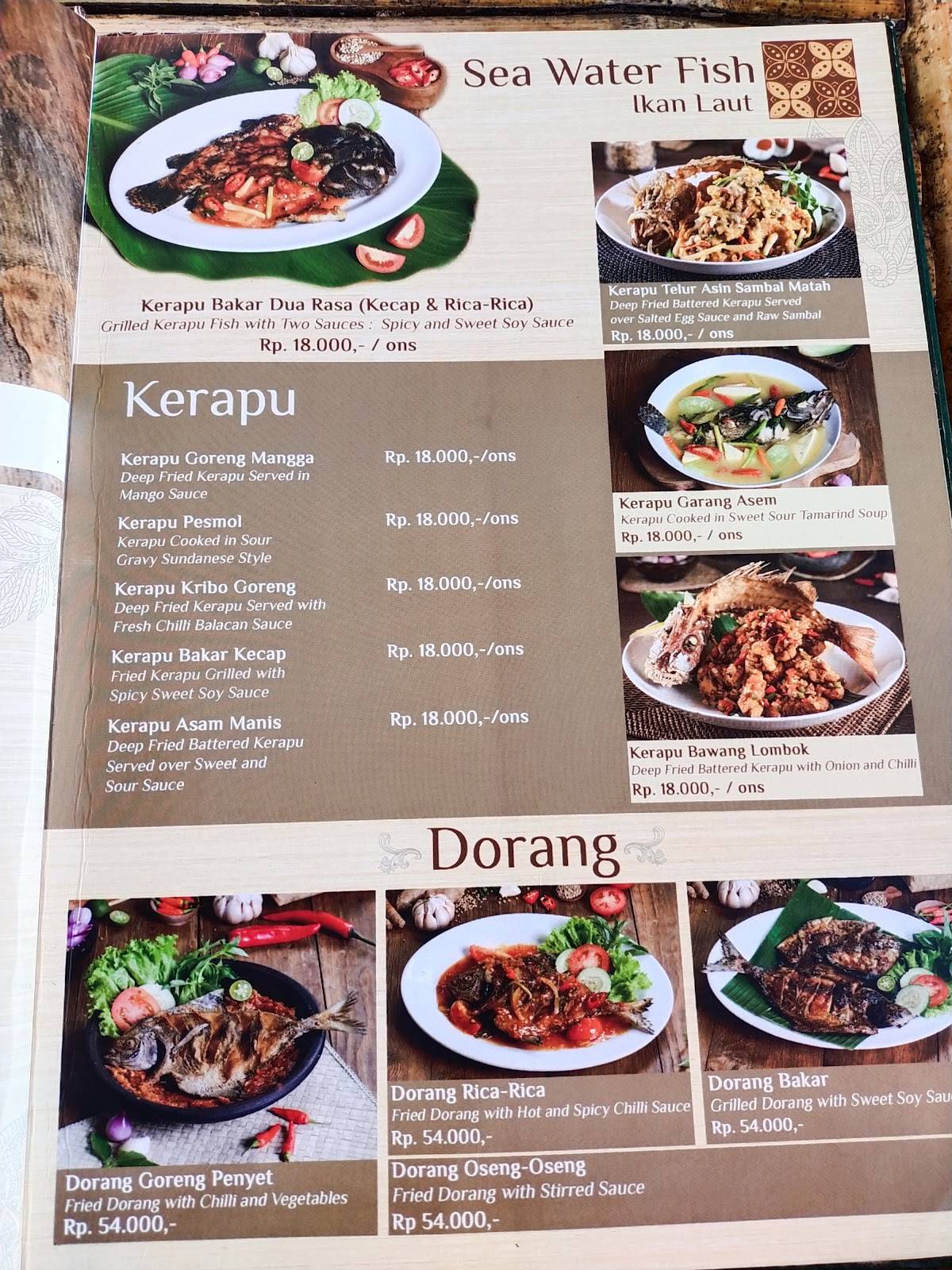 Menu at RM Handayani - Wisata Paiton restaurant, Triwungan, Jl. Raya ...