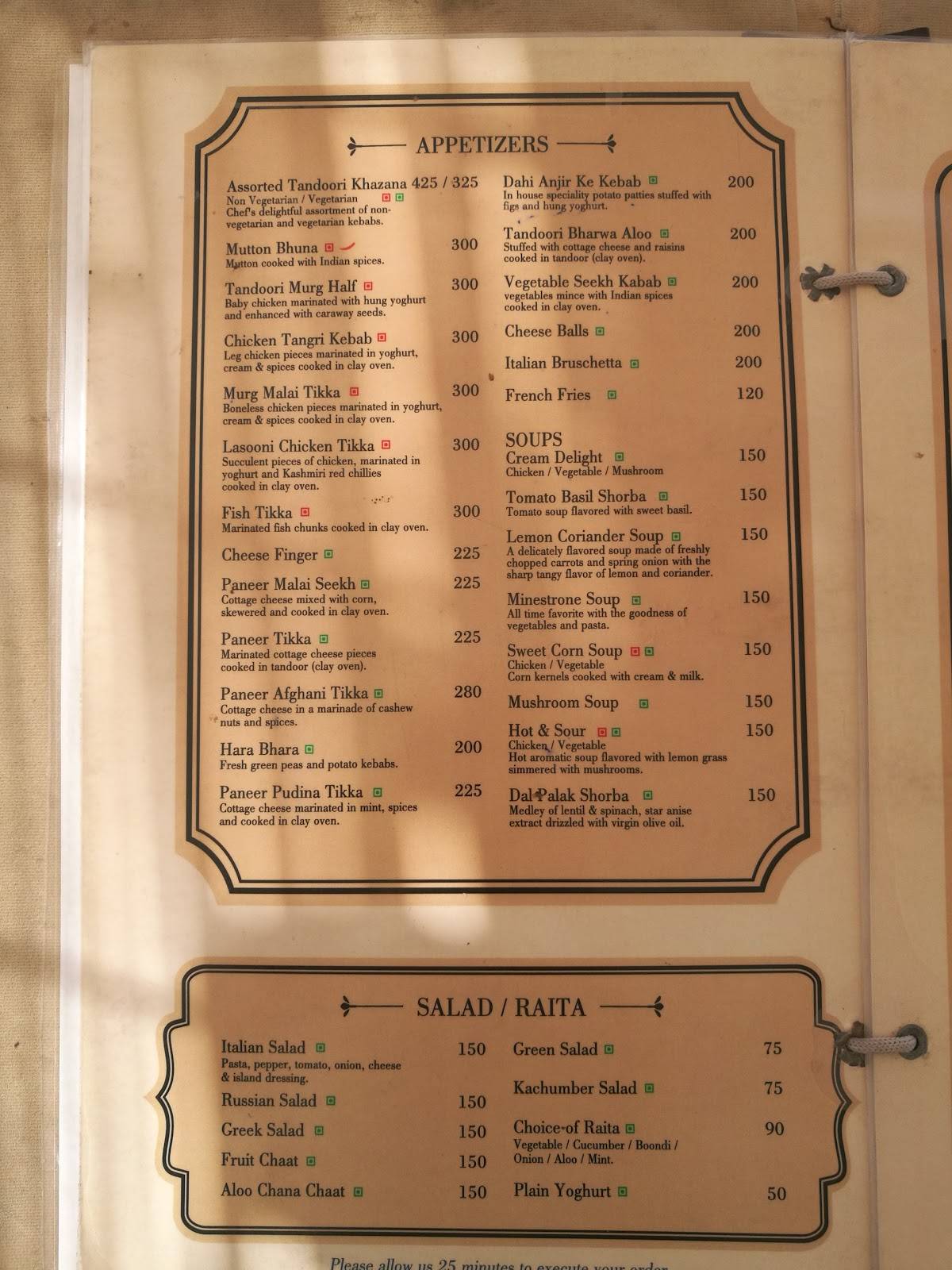 Menu at Raaj Bagh Restaurant by Fateh Collection, Udaipur, 5-B Fateh ...