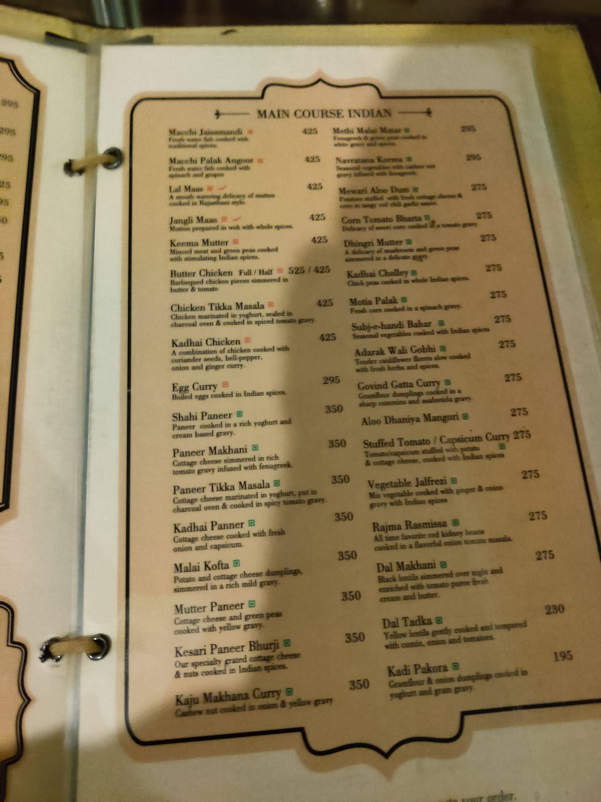 Menu at Raaj Bagh Restaurant by Fateh Collection, Udaipur, 5-B Fateh ...