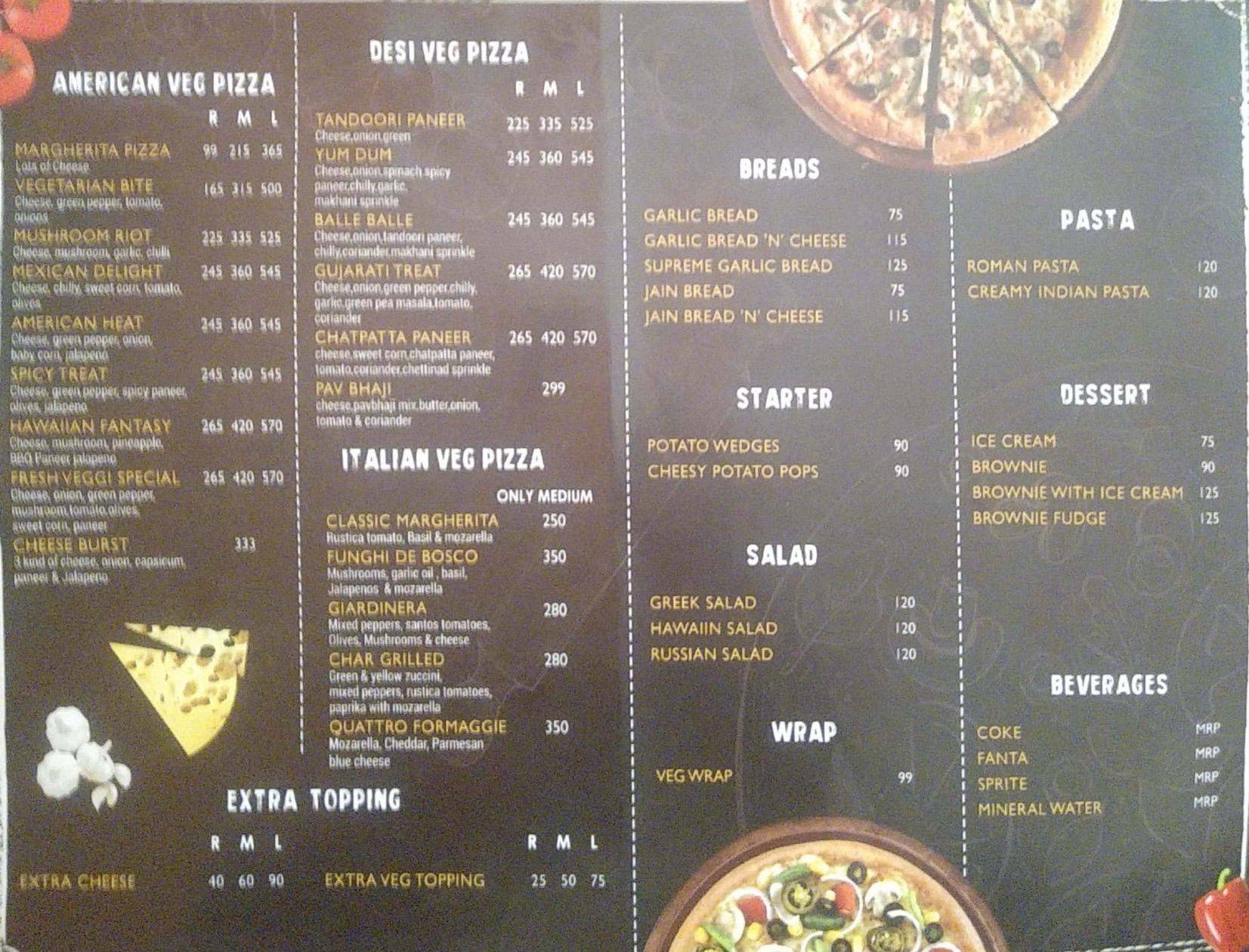Menu at Real Spice Pizzeria, Ahmedabad, 1st Floor