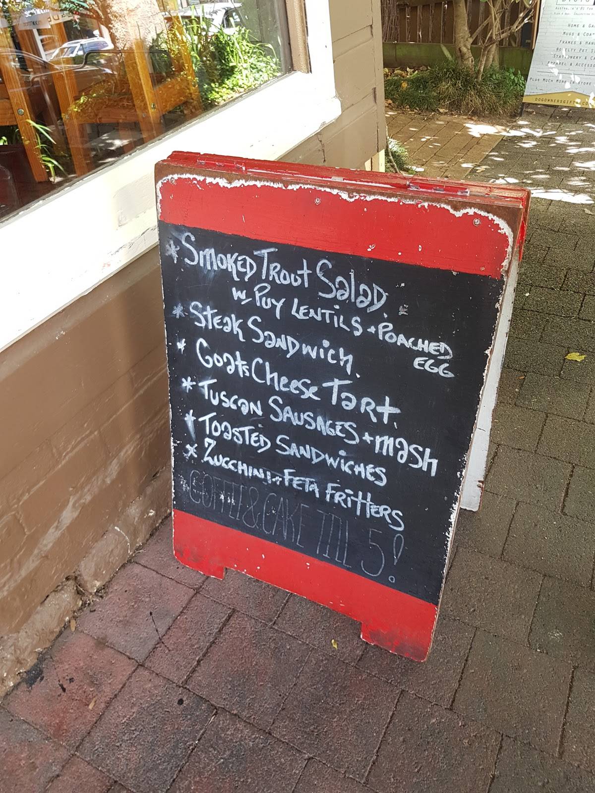 Menu at Red Door Cafe, Leura