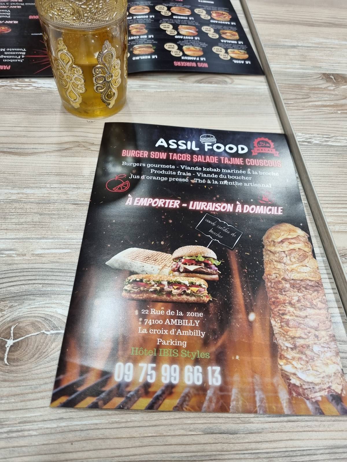 Menu at Assil food restaurant, Ambilly