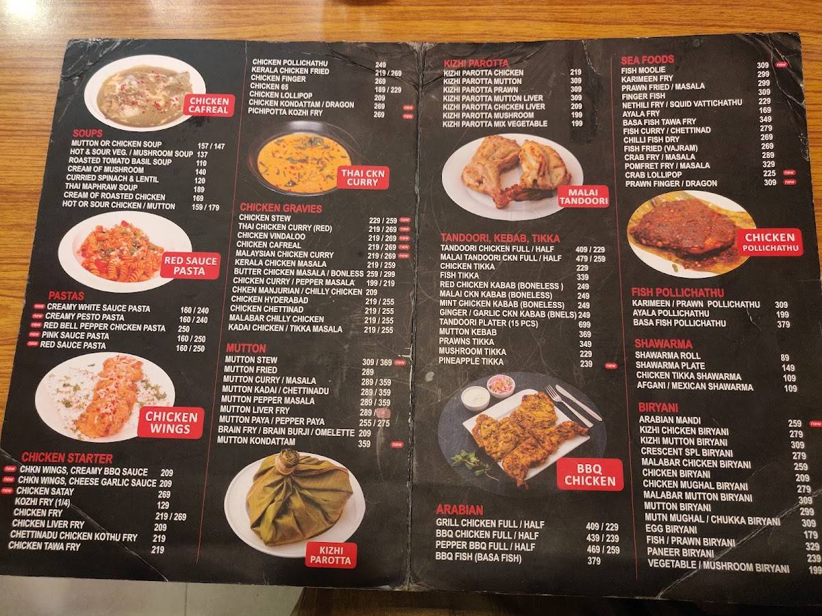 Menu at Crescent Restaurant, Vanagaram, Chennai, Tower 1