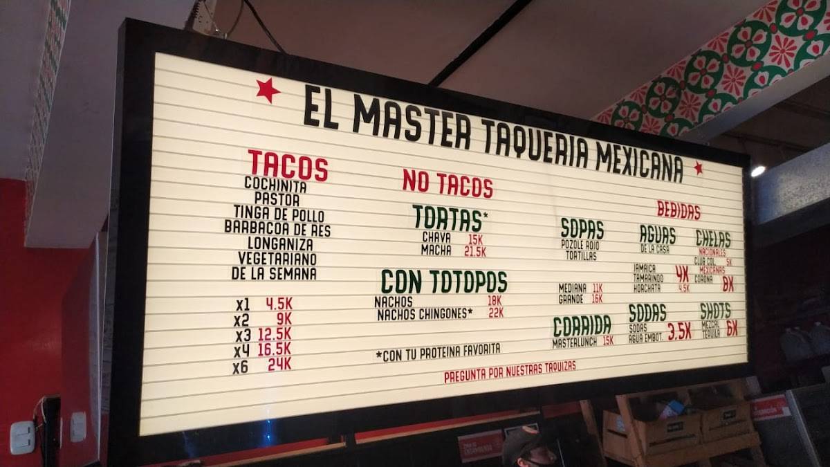 Carta del restaurante Criminal Taqueria El Tesoro, Medellín, Centro ...