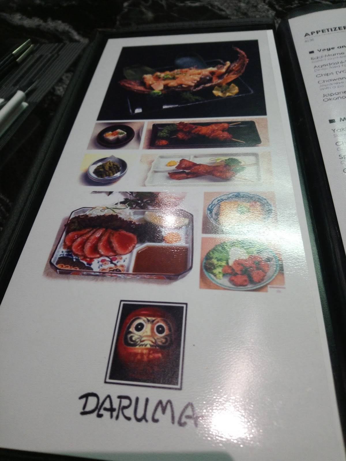 Menu at Daruma Umhlanga restaurant, Durban, Shop B8 Level L2