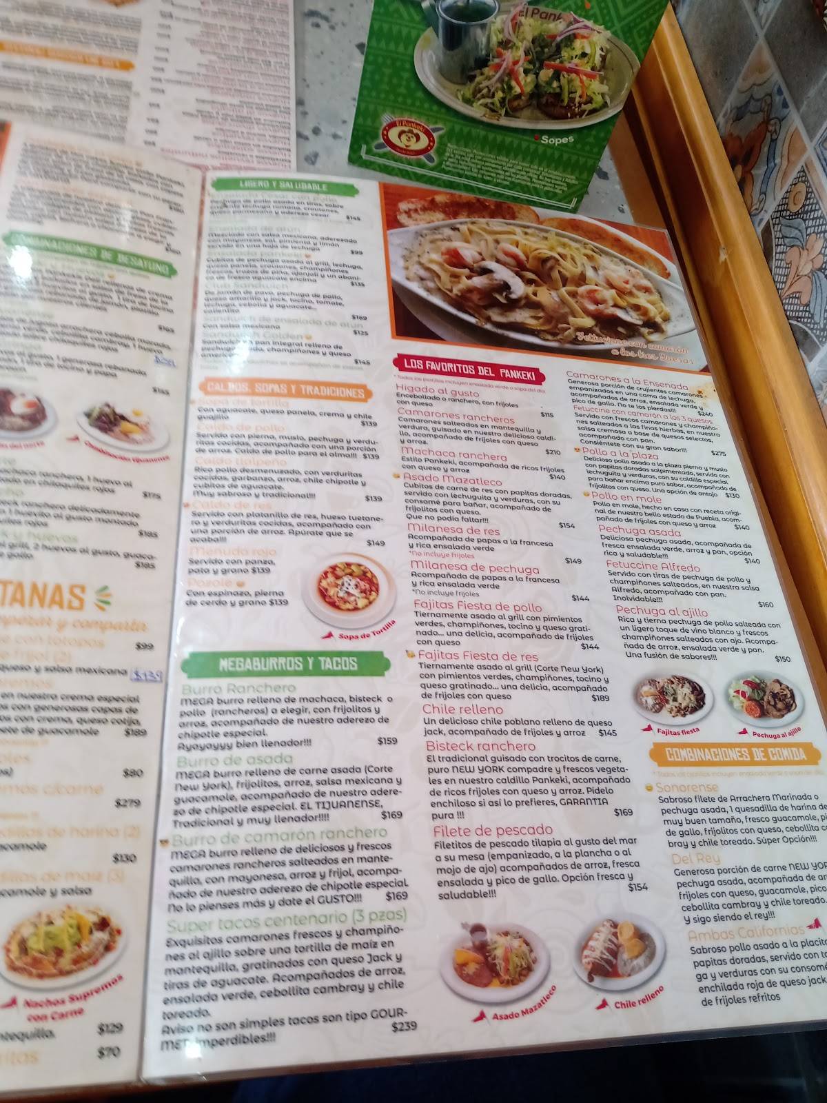 Carta del restaurante EL PANKEKI MONARCA, Tijuana