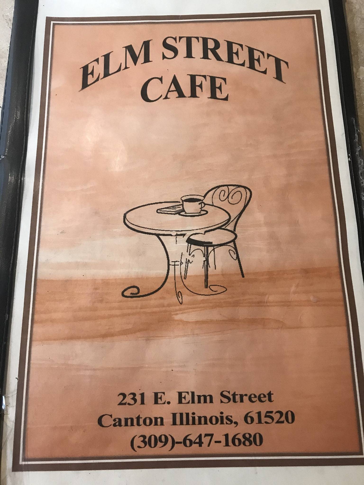 Menu at Elm Street Cafe, Canton